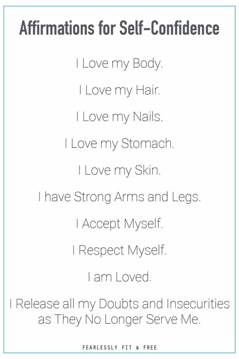 70 Affirmations for Self-Confidence that will Change Your Life ...